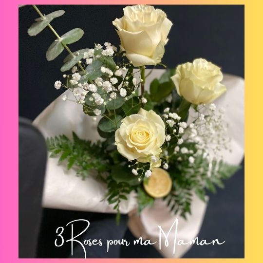 3 Roses pour ma Maman - Fleuriste Foliole Rosemère Livraison Rosemère ...